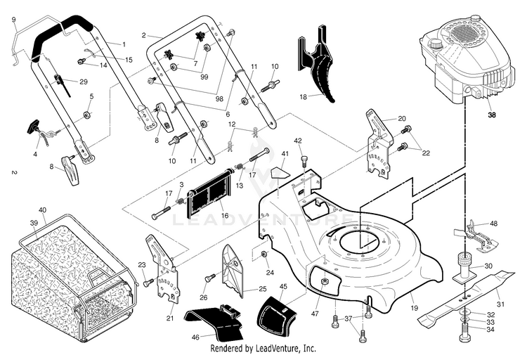 Husqvarna R52 S - 96141006010 (2012-10) Walk Behind Mower | Partswarehouse