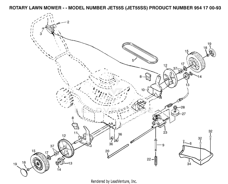 Husqvarna JET 55 - JET55SS (2003-05) Walk Behind Mower | Partswarehouse