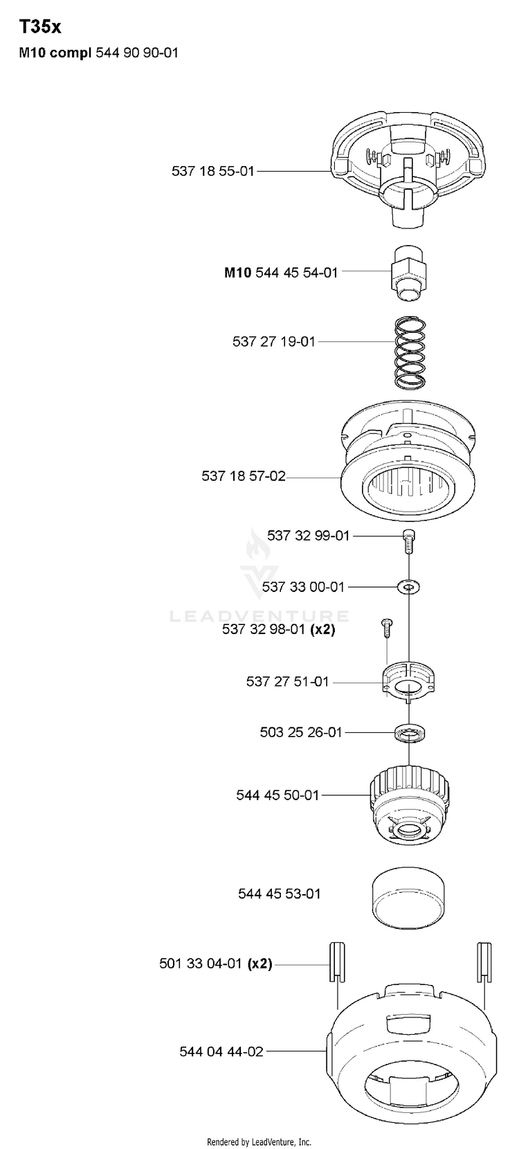 Husqvarna T 35 X Trimmer Head (2007-03) Trimmer Accessory | Partswarehouse