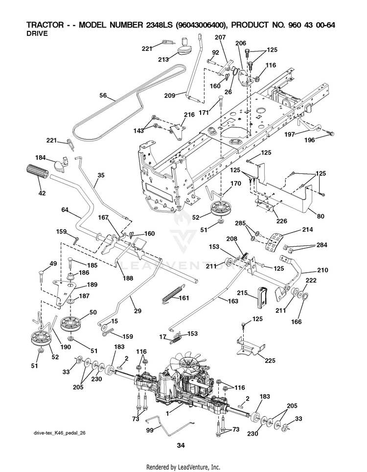 Husqvarna 2348 LS - 96043006400 (2008-11) Riding Tractor | Partswarehouse