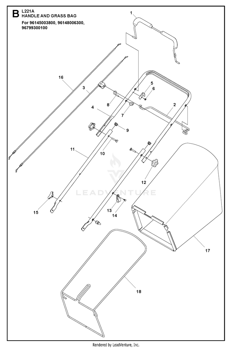 Husqvarna L 221A Walk Behind Mower | Partswarehouse
