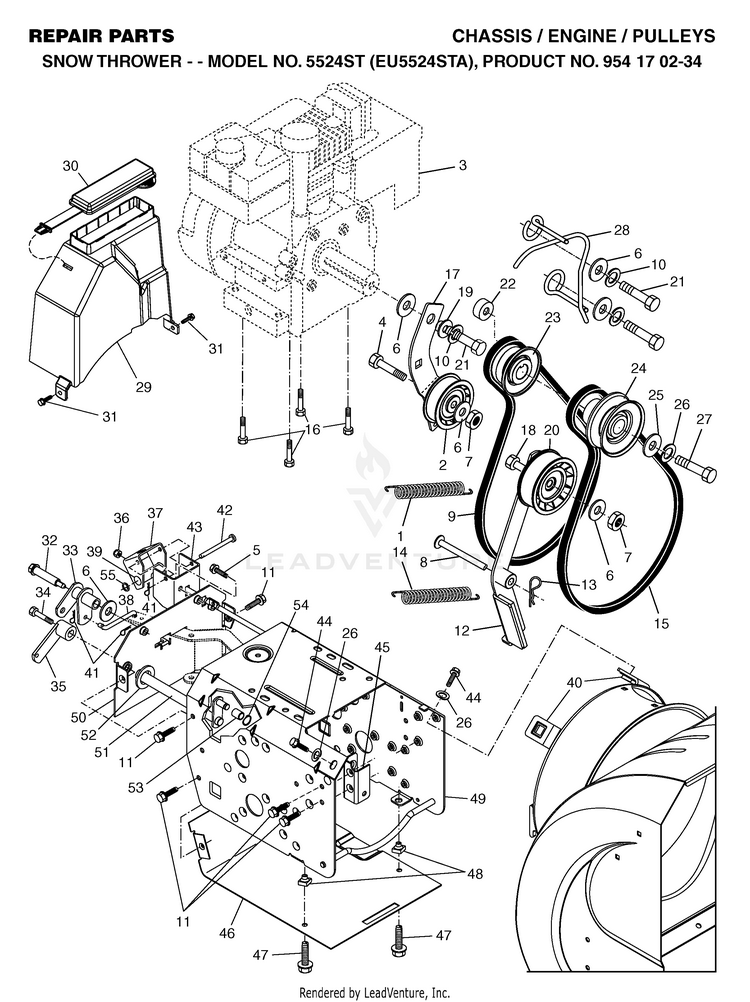 Husqvarna 5524 ST - EU5524STA (2004-09) Snow Blower | Partswarehouse
