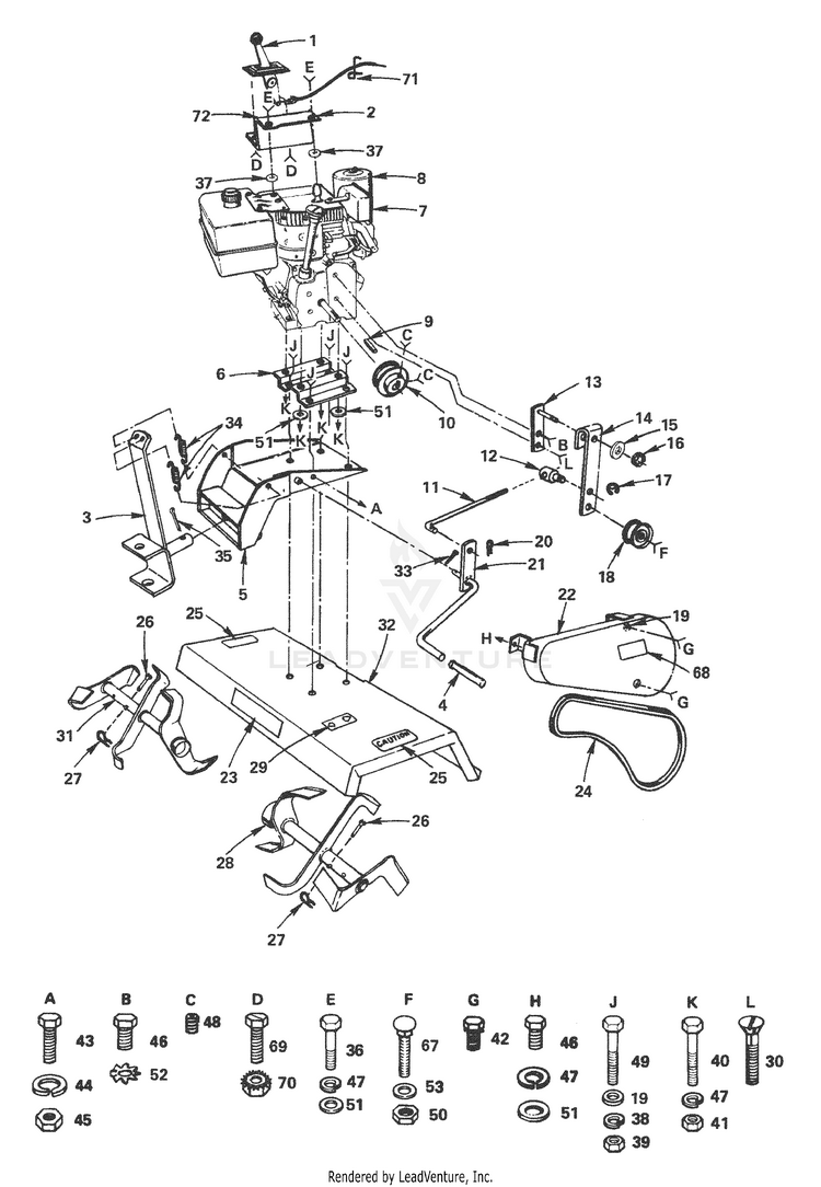 Husqvarna TS 20 (TS 200ER) Tiller Attachment (2003-04) Ride Mower ...
