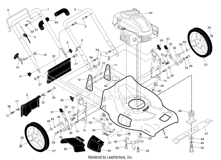Husqvarna 7021 - 374082 (2010-01) Walk Behind Mower | Partswarehouse