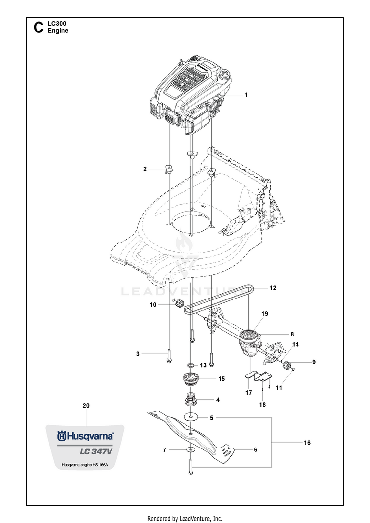 Husqvarna LC 347V Walk Behind Mower | Partswarehouse