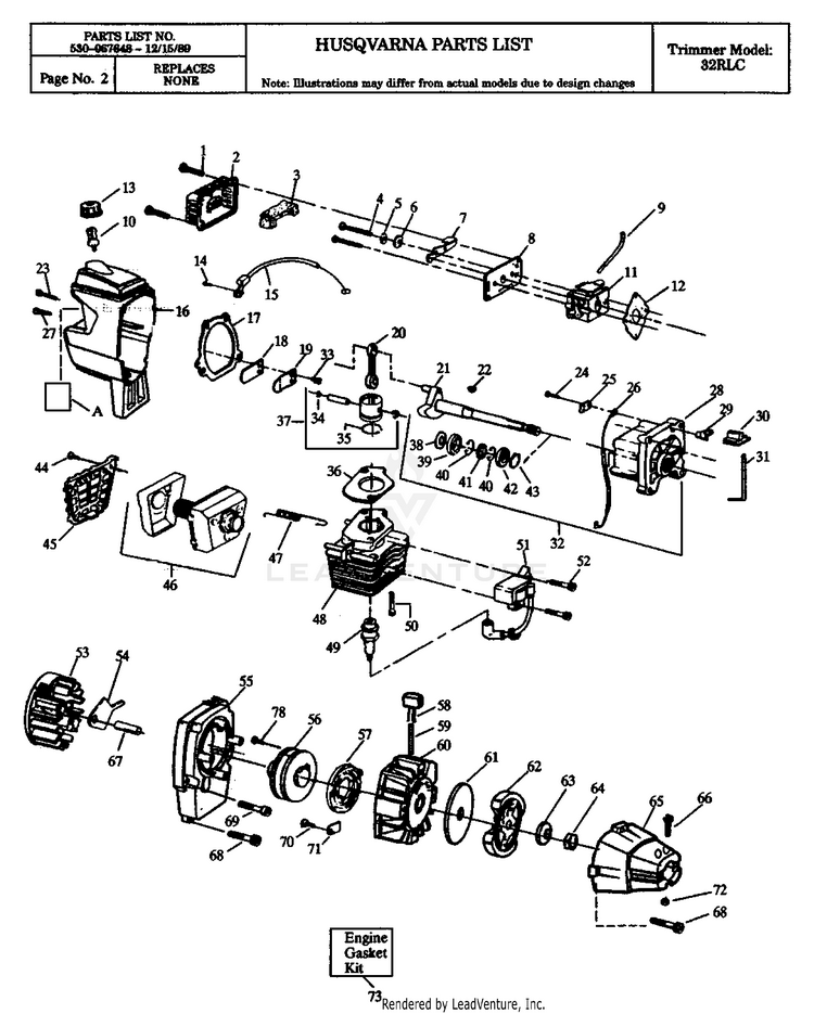 Husqvarna 32 RLC (1990-01) Line Trimmer | Partswarehouse