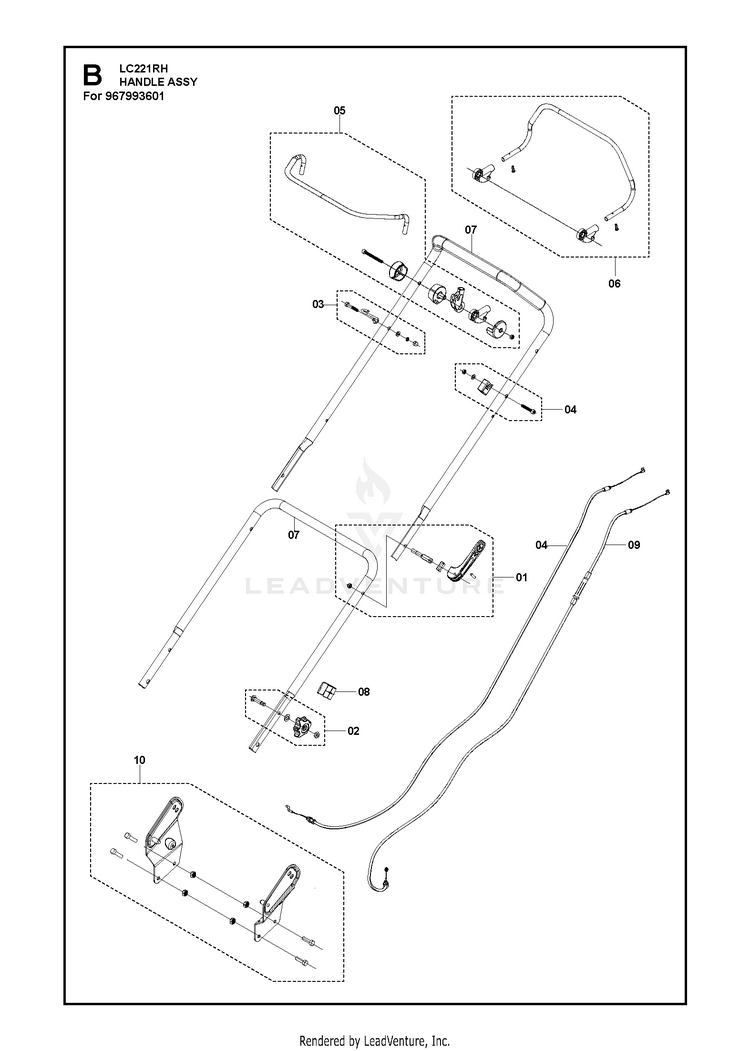 Husqvarna LC 221RH Walk Behind Mower | Partswarehouse