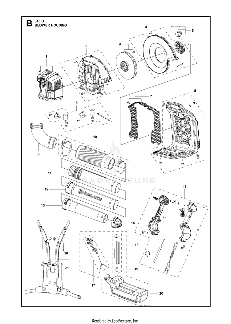 Husqvarna 345 BT BLOWERS | Partswarehouse