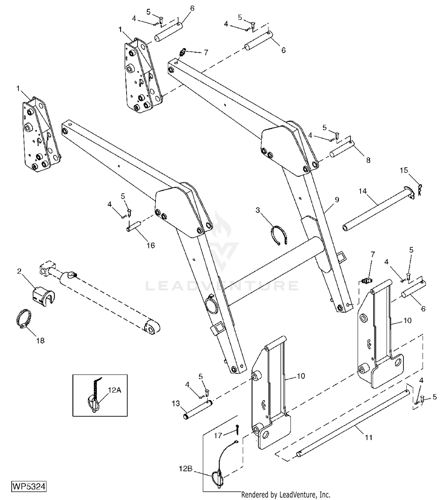 John Deere 542 Loader Without Mechanical Self-Level, 44% OFF
