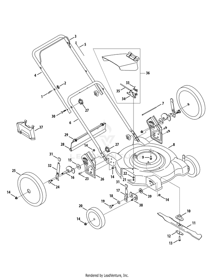 Yard Machine Push Lawn Mower Parts Diagram | Reviewmotors.co