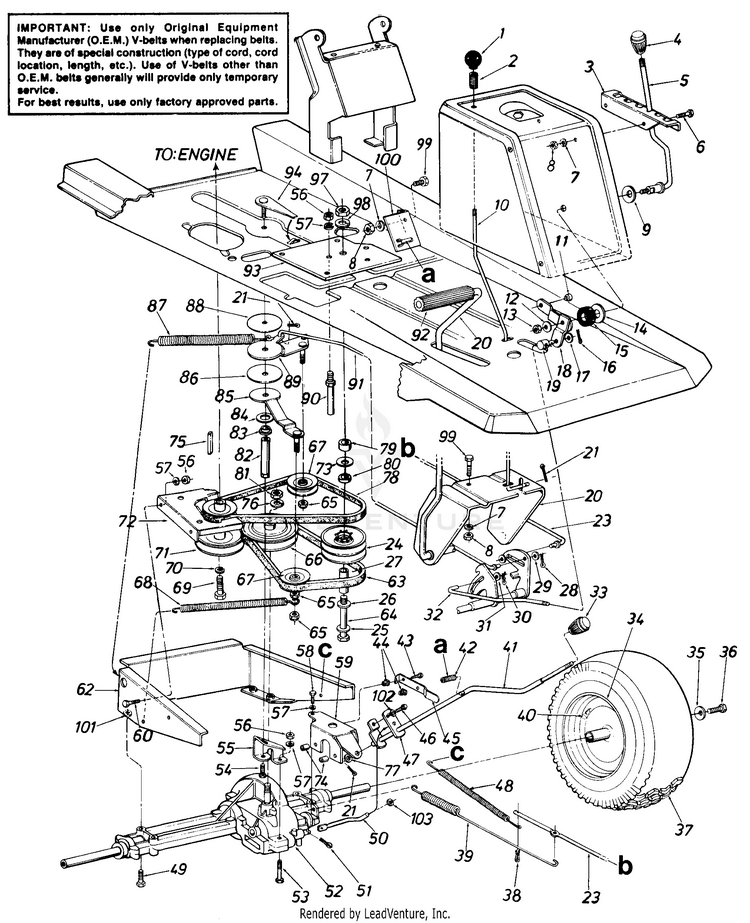 Turf Trac 139-504-015 (1989) Lawn Tractor - PartsWarehouse