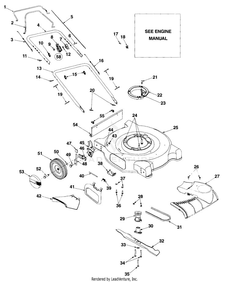 Lawn Chief 12A-260A022 (2000) Self-Propelled Walk-Behind Mower ...