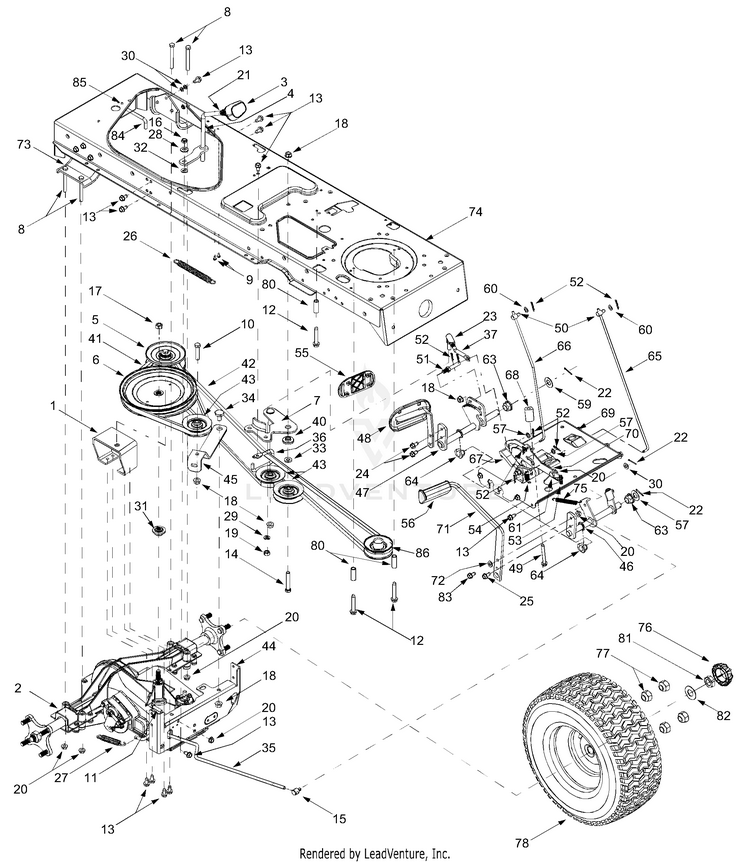 Bolens 14AG808H163 (2003) Garden Tractors - PartsWarehouse