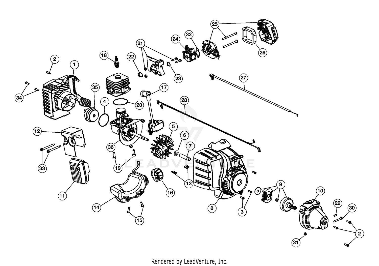 Troy Bilt TB22EC 41BDZ22C766 41BDZ22C766 TB22 EC Engine Assembly