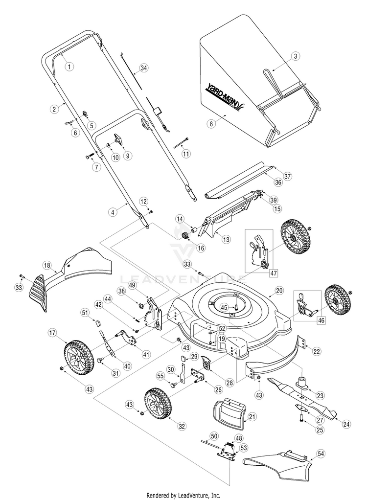 Yard Man 11A-435D701 (2005) Push Walk-Behind Mower | Partswarehouse