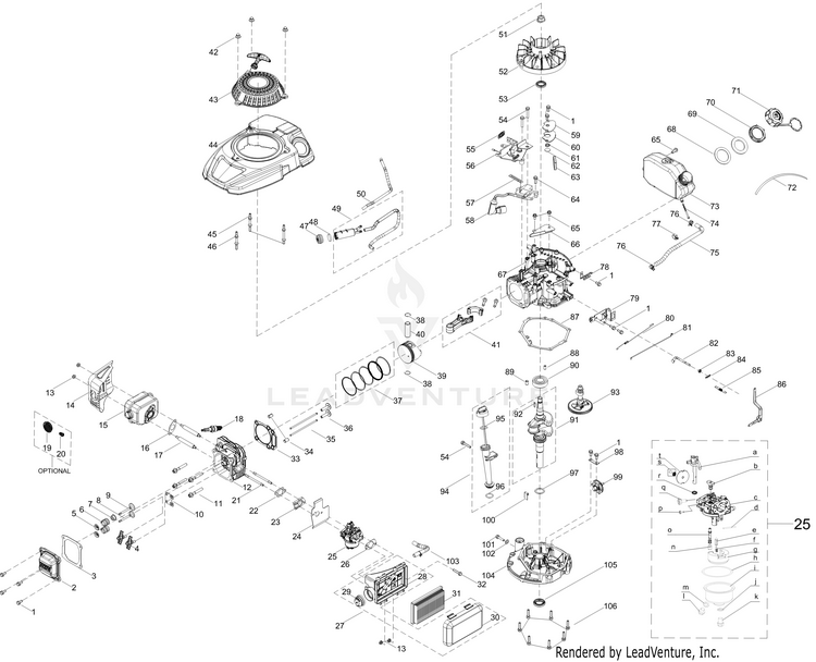 Troy-Bilt 1X65RH 159cc Engine Troy-Bilt OHV Engine | Partswarehouse