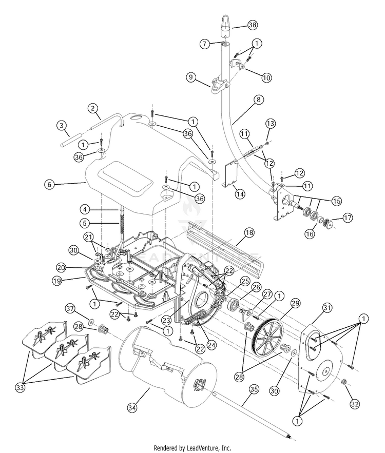 TrimmerPlus by MTD ST720r 41AJST-C954 41AJST-C954 ST720r Snow Thrower ...