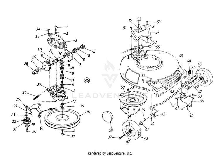 Mastercraft 124-138C054 (1994) Self-Propelled Walk-Behind Mower ...