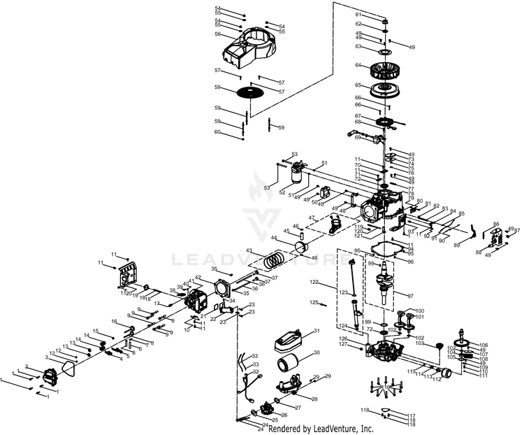 MTD OHV Engine 9X90HUA 547cc Engine | Partswarehouse