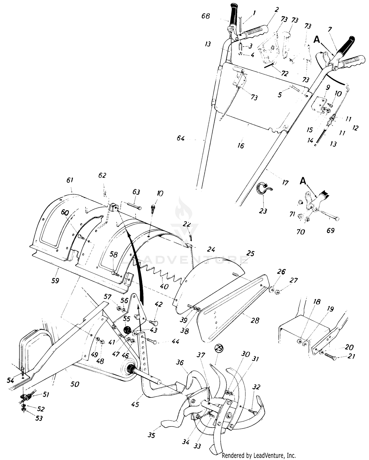 Cub Cadet Rear Tine Tiller Parts | Fasci Garden