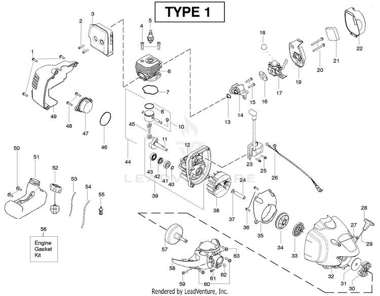 Poulan Pro SM705 Gas Trimmer Type 1 | Partswarehouse