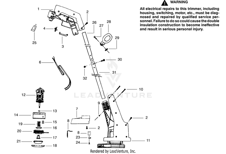 Weed Eater 1210 Electric Trimmer
