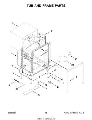 WDP540HAMB4 Interactive Exploded View