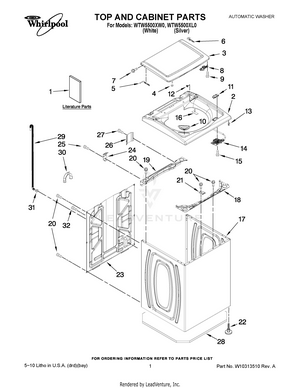 WTW5500XW0 Interactive Exploded View