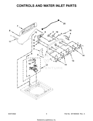 WTW4955HW3 Interactive Exploded View