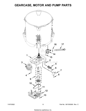 WTW5010LW0 Interactive Exploded View
