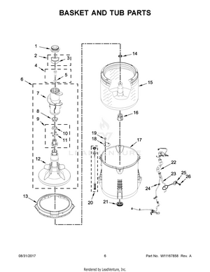 RTW4516FW2 Interactive Exploded View