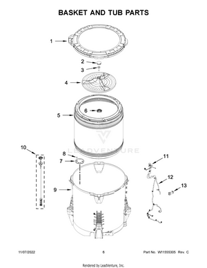 WTW5010LW0 Interactive Exploded View
